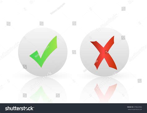 Illustration Check Mark Uncheck Buttons Isolated Stock Vector Royalty