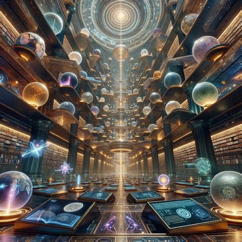 Great Galactic Library Series Ethereal Floating Library Of