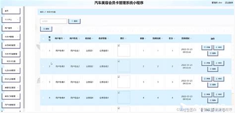 Javaphpnodejspython汽车美容会员卡管理系统小程序【2024年毕设】 Csdn博客