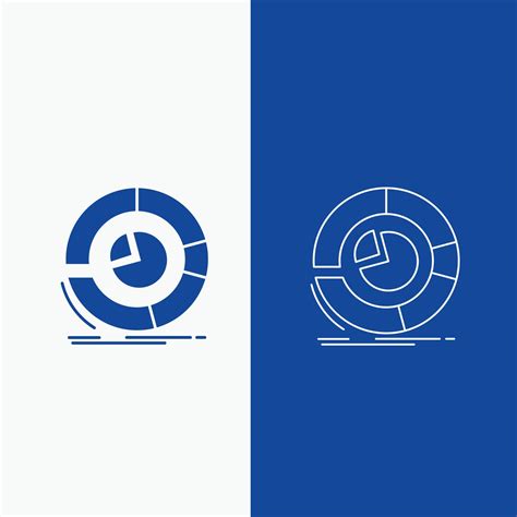 Analysis Analytics Business Diagram Pie Chart Line And Glyph Web Button In Blue Color