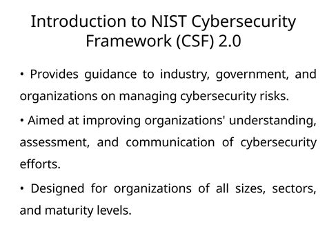 Nist Cybersecurity Framework 2 0 Pptxework 2 0 Pptx