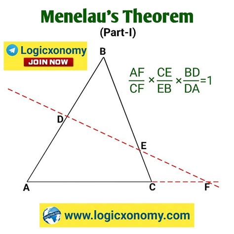Menelaus Theorem Part 1 Geometry Theorems