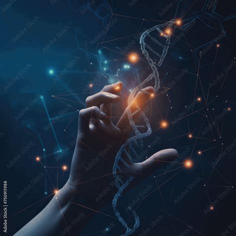 A Futuristic Representation Of A Human Hand Interacting With A Glowing