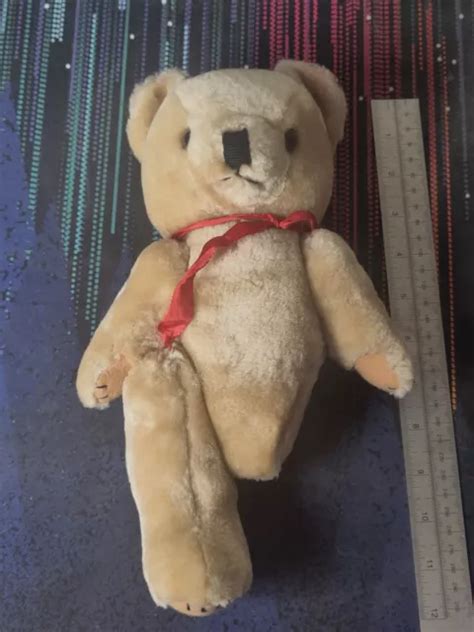 Vintage Retro Playmakers Jointed Teddy Bear Plush Soft Toy One Leg
