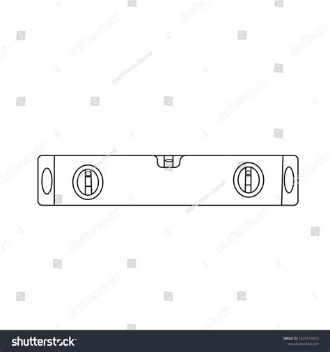 Construction Level Sketch On White Background Vector De Stock Libre