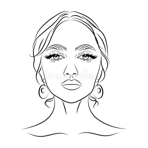 Woman Drawing Outline
