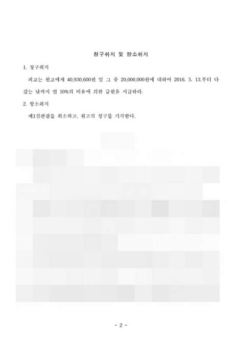 게시판 승소사례 민사 대여금 청구소송