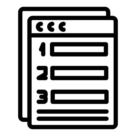Vector De Contorno De Icono De Orden Web Formulario En Linea 15085960