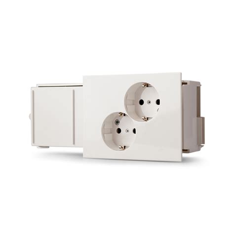 Duct Socket Trunking Socket 2 Gang White Educt 1520 2wwfi