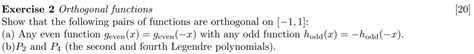 Solved Exercise Orthogonal Functions Show That The Chegg