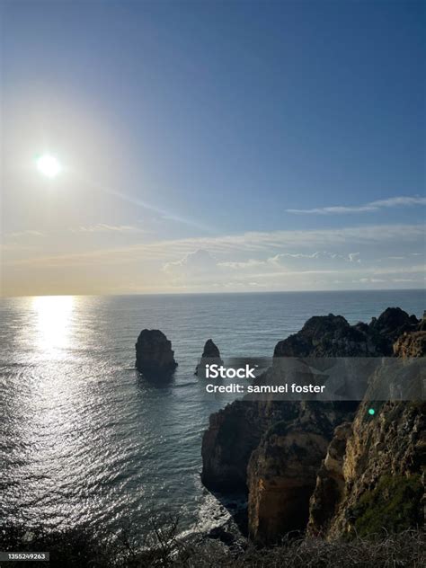 라고스 마을 알가르베 지역 포르투갈 근처의 아름다운 만 샌디 비치 포르투갈어 랜드 마크 인기있는 여행 목적지 0명에 대한 스톡 사진 및 기타 이미지 Istock