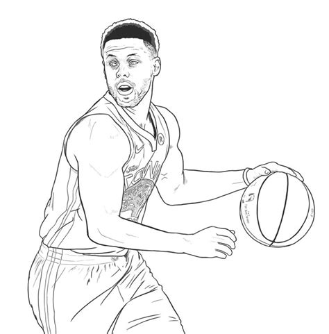 Cool Stephen Curry Coloring Pages Pdf Coloringfolder Stephen Curry Coloring Pages Nba Mvp