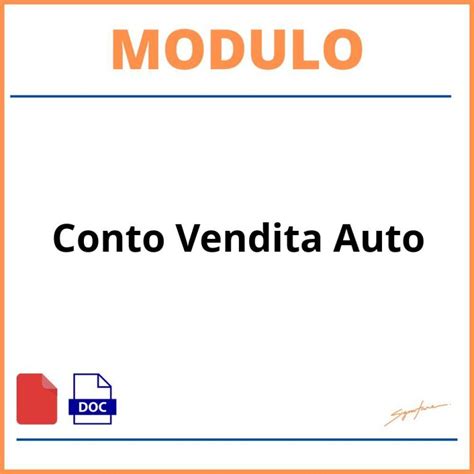 Modulo Conto Vendita