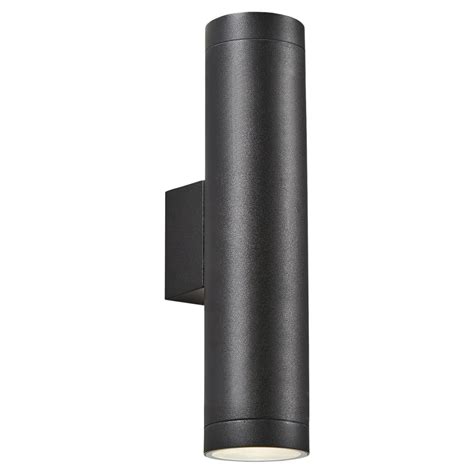 Forum Zink Morro Outdoor Up And Down Wall Light Ip44 Black