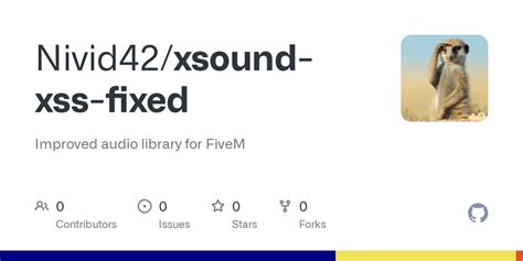 Github Nivid42xsound Xss Fixed Improved Audio Library For Fivem