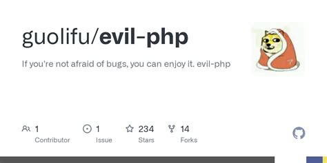 GitHub Guolifu Evil Php If You Re Not Afraid Of Bugs You Can Enjoy It Evil Php