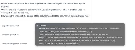 Solved How Is Gaussian Quadrature Used To Approximate