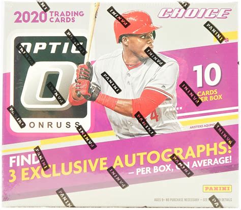 2020 Panini Donruss Optic Choice Baseball Hobby Box Da Card World