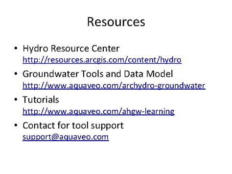 Arc Hydro Groundwater Data Model Gis In Water