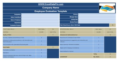 Employee Evaluation Template EdrawMax EdrawMax Templates