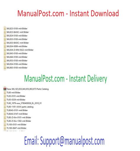 Terex Full Dvd All Model Parts Manuals Manualpost Instant Download