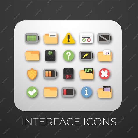 Premium Vector Interface Icons Set Web Design Uiux Mobile App Buttons