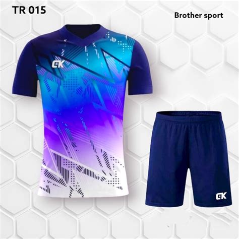 Jual Cod Kaos Setelan Olahraga Printing Atasan Olahraga Pria Wanita Premium Baju Volly