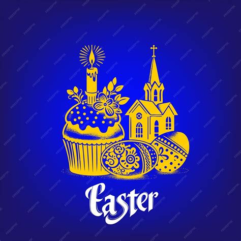 Premium Vector Easter Themed Vector Layout Design With Text And Themed Stencil Motif