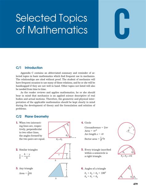 Selected Topics Of Mathematics Pdf Euclidean Vector Triangle