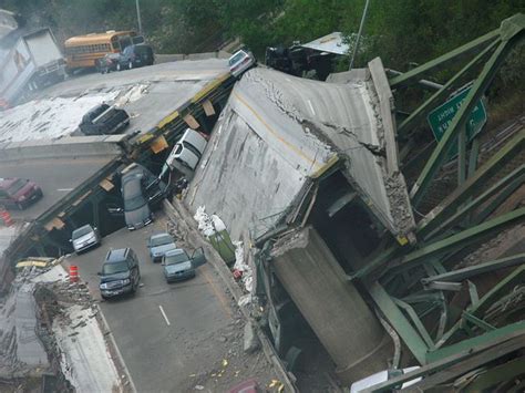 Bridge Collapse Color Earthquake Natural Disasters Natural Phenomena