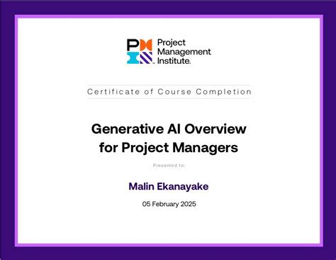 Generativeai Ai Projectmanagement Pmp Pmi Innovation Malin Ekanayake