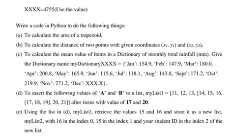 solved xxxx 4755 use the value write a code in python to