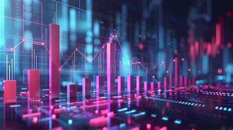 Sales Forecast Analysis Upward Trend Line And Barcode Stock
