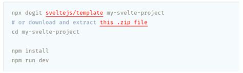 sapper website clickable link to template repo in quick start like in