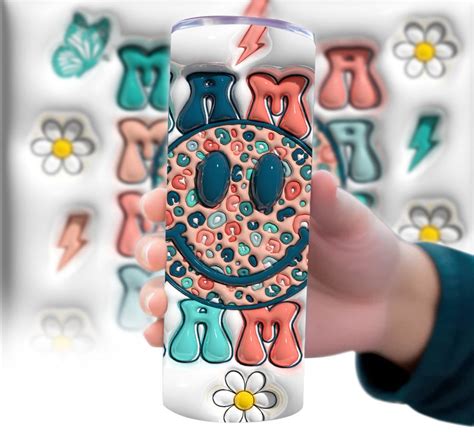 Retro Groovy Mama 20 Oz Skinny Tumbler Sublimation Transfers Krafty