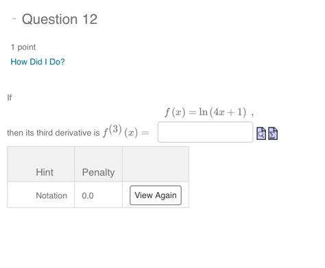 Solved Question 121 ﻿pointhow Did I Doiff X Ln 4x 1 Then