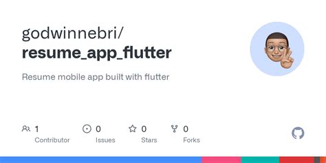 GitHub Godwinnebri Resume App Flutter Resume Mobile App Built With
