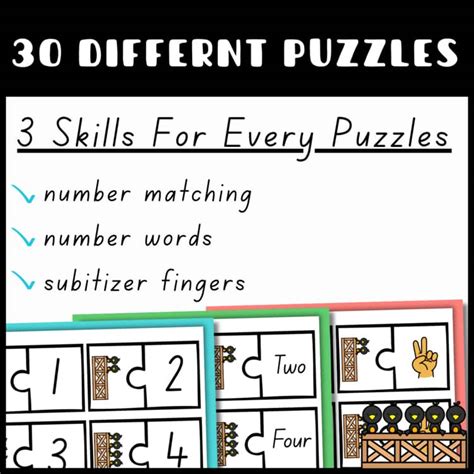 Fall Crow Counting Puzzles Numbers Matching 0 10 Fall Math Activities
