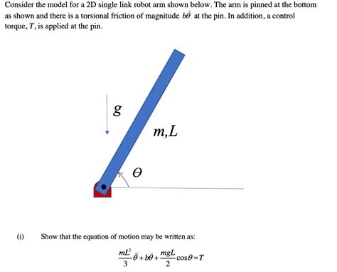 Answered Consider The Model For A 2d Single Link Bartleby