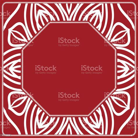 꽃 장식 테두리와 직물에 인쇄 식탁보 스카프 베갯잇을 위한 디자인입니다 벡터 일러스트 레이 션 0명에 대한 스톡 벡터 아트 및 기타 이미지 Istock