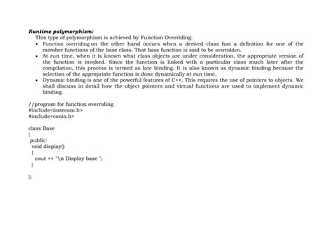 Polymorphism In C With Full Explanation Ppt