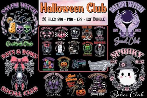Halloween Club Svg Bundle Graphic By Glamousitasublimation · Creative