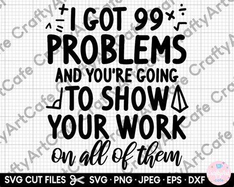 Math Svg Cut File Funny Math Teacher Svg Png Etsy