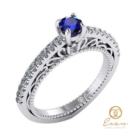 Inel De Logodna Din Aur Cu Diamant Negru Marca Esan Jewelry Creations