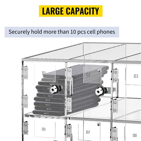 Vevor Cell Phone Storage Locker 20 Slots Acrylic Material With Door