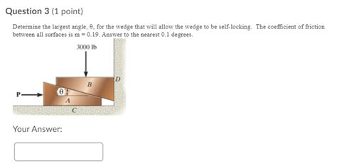 Solved Question 3 1 Point Determine The Largest Angle 0 Chegg Com