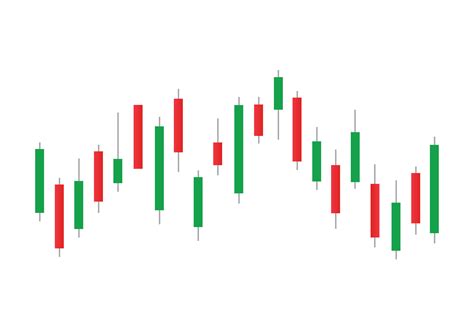 Stock Market Bar Graph Candlestick Chart Finance Trade Data Vector Illustration