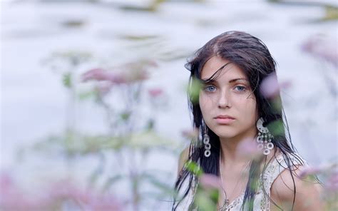 Wallpaper Brunette Blue Eyes Face Portrait Wallpapers From Chappie