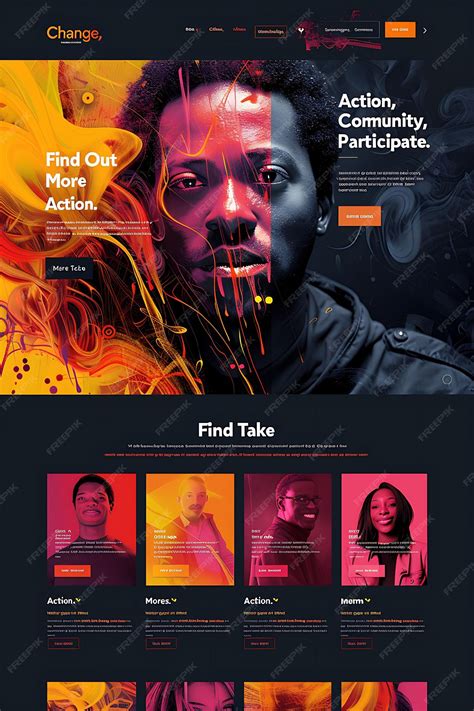 Asymmetrical Layout Web With Split Screen Effect Bold Websit Inspired Political Web Layout Idea