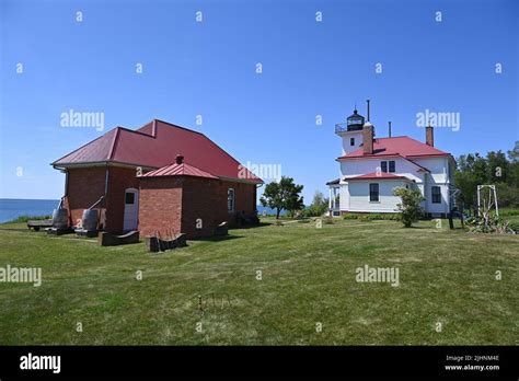 Grounds Of The Raspberry Island Lighthouse In The Apostle Islands